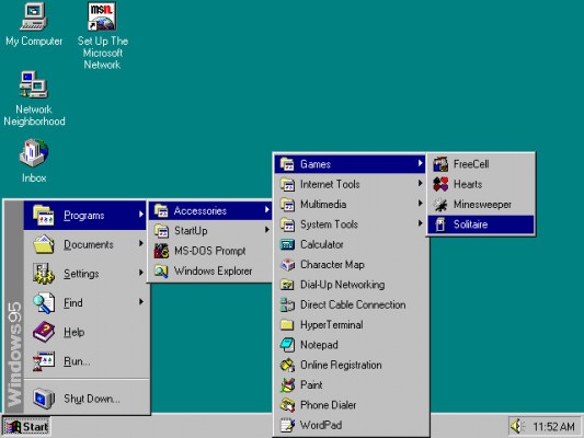 20 anni fa Microsoft lanciava Windows 95, con l’inedito Start Menu ...